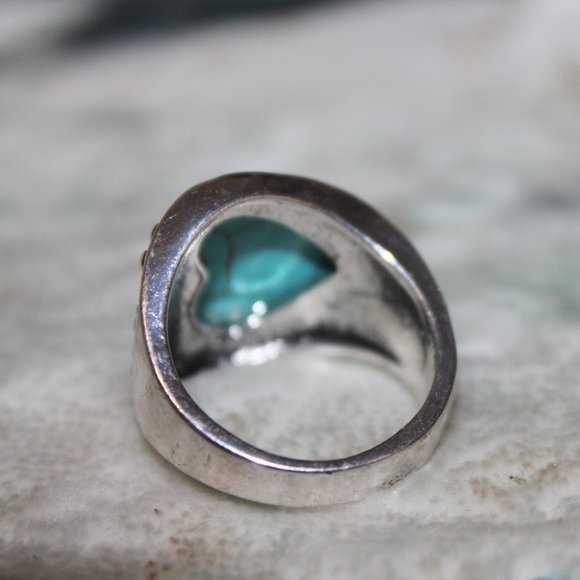 teri2037 | Jewelry | Nwt 925 Sterling Silver Turquoise Heart Ring ...